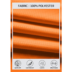 URBEST Men's Neon Workout Sleeveless Shirts Quick Dry Swim Beach Muscle Gym Running Athletic Tank Top Neon Orange 5XL