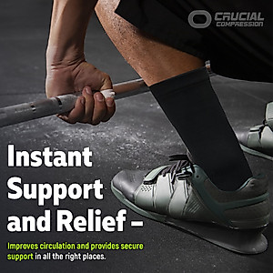 Ankle Brace Compression Sleeve for Men & Women (1 Pair) - Best Ankle Support Foot Braces for Pain Relief, Injury Recovery, Swelling, Sprain, Achilles Tendon Support, Plantar Fasciitis Socks