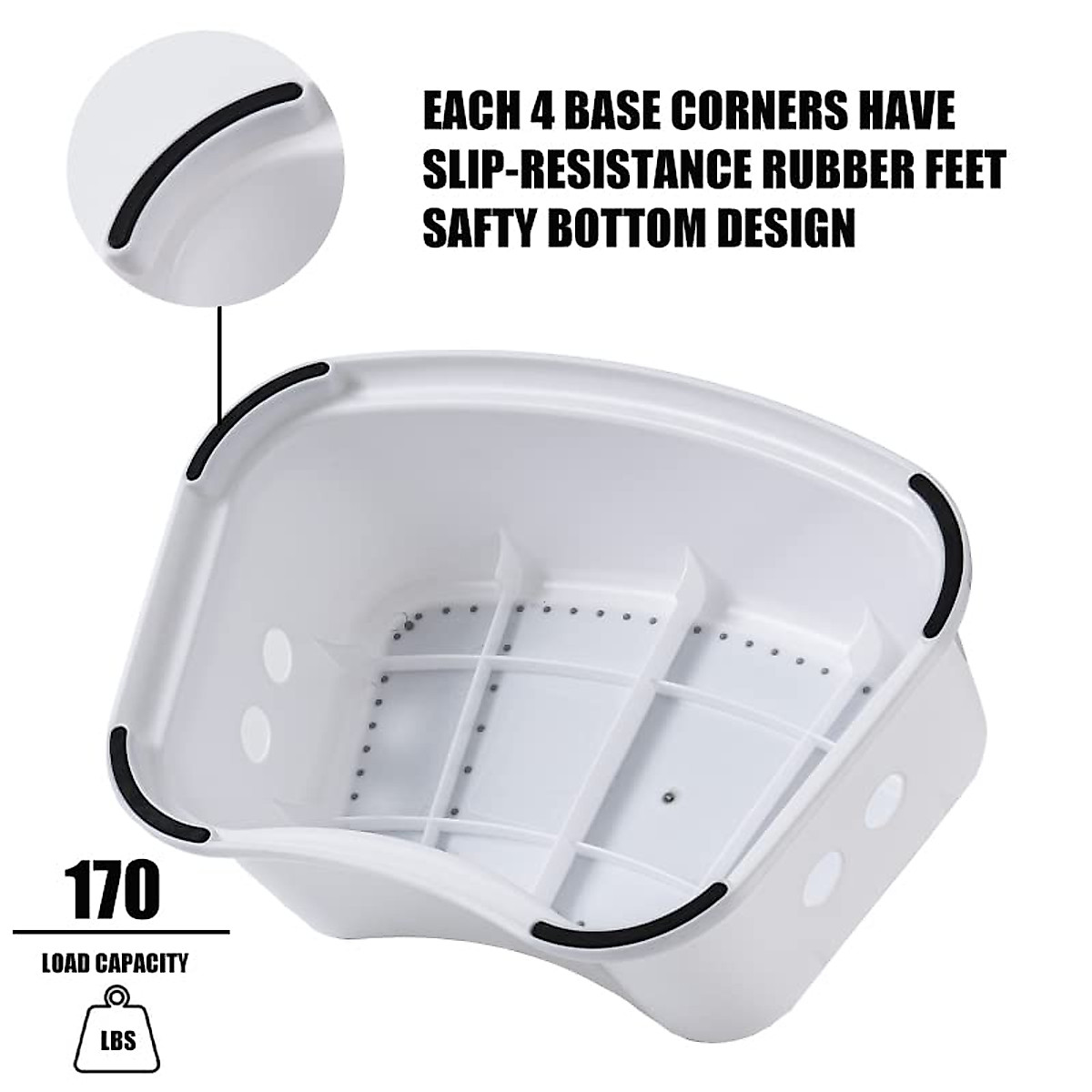 UNCLE WU Step Stool for Kids - Bathroom Safety Bottom as Potty Training Stool -Slip Resistant Surface 1 Step Stool for Toddler/Adult