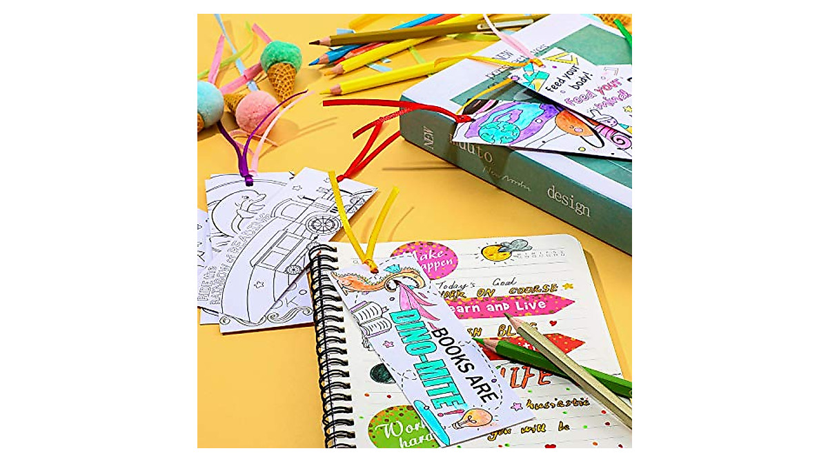 Color Your Own Bookmarks Set - 60 DIY Printable Bookmarks for Kids ...