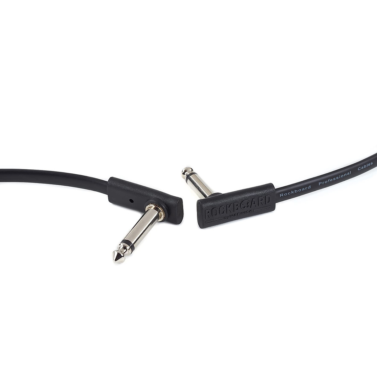 RockBoard PC-F-60 FLAT Patch Cable black, 2x w/right angle - 60 cm