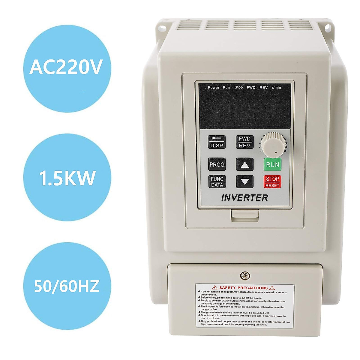 AC220V 8A 1.5KW Variable Frequency Drive Converter Speed Controller Converter