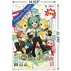 Trends International Hatsune Miku-Hey Wall Poster, 14.725" x 22.375", Premium Unframed Version