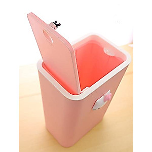 New Girls Lovely 11.03"(H) Square Home Kitty Waste Garbage Trash Can Bin
