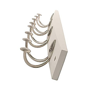 Spectrum Diversified Stratford Wall Mount Wood Rack for Entryway Kitchen and Bathroom Organization, Satin Nickel