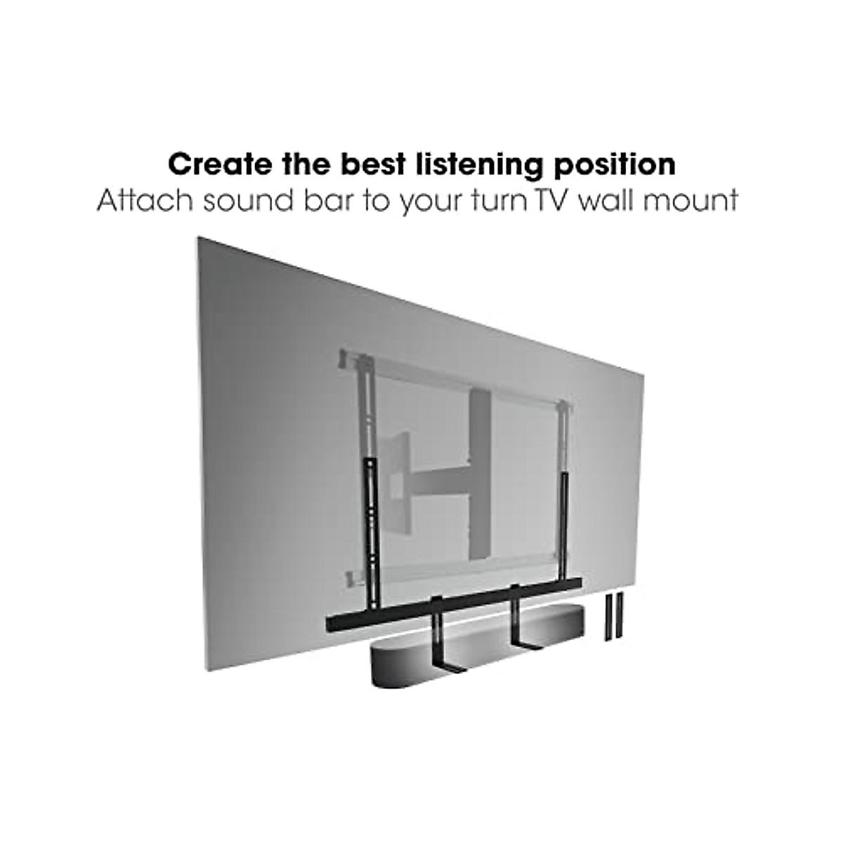 Vogel's SOUND 3550 soundbar mount | Also fits Bose Soundbar 500/700 | Sonos Arc/Beam/Playbar | Samsung | Sony | LG and JBL | mount for VESA 100 to 600 | Black | Max. 14.3 lbs (6,5 kg)