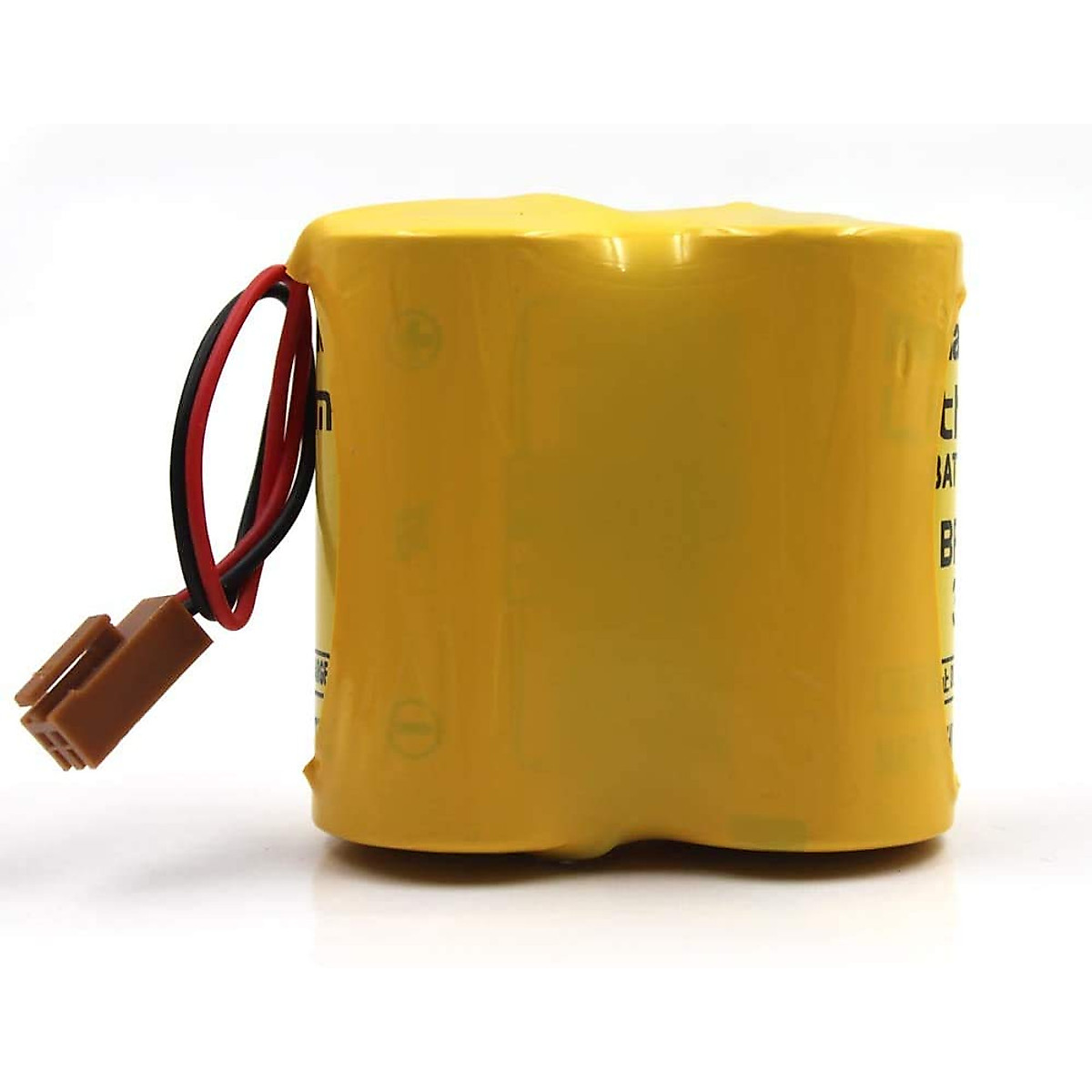 (5-Pack) BR-CCF2TH 6V Lithium Replacement Battery for Fanuc oi Mate Model-D, Panasonic Controls, PLC Computer Ge Fanuc A06 Series A98l-0001-0902, BR-CCF2TE CNC Coaster (Cutler Hammer), Brown Connector