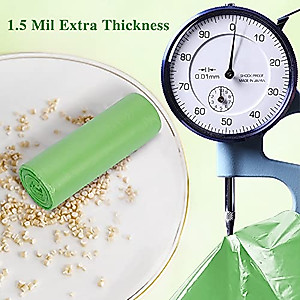 Toplive Trash Bag ,8 Gallon 60 Count Garbage Bag Biodegradable Compostable 1.5 Mil Thickness Trash Bags Wastebasket Bin Liners for Home Bathroom Bedroom Kitchen Office Trash Can(3 Rolls)