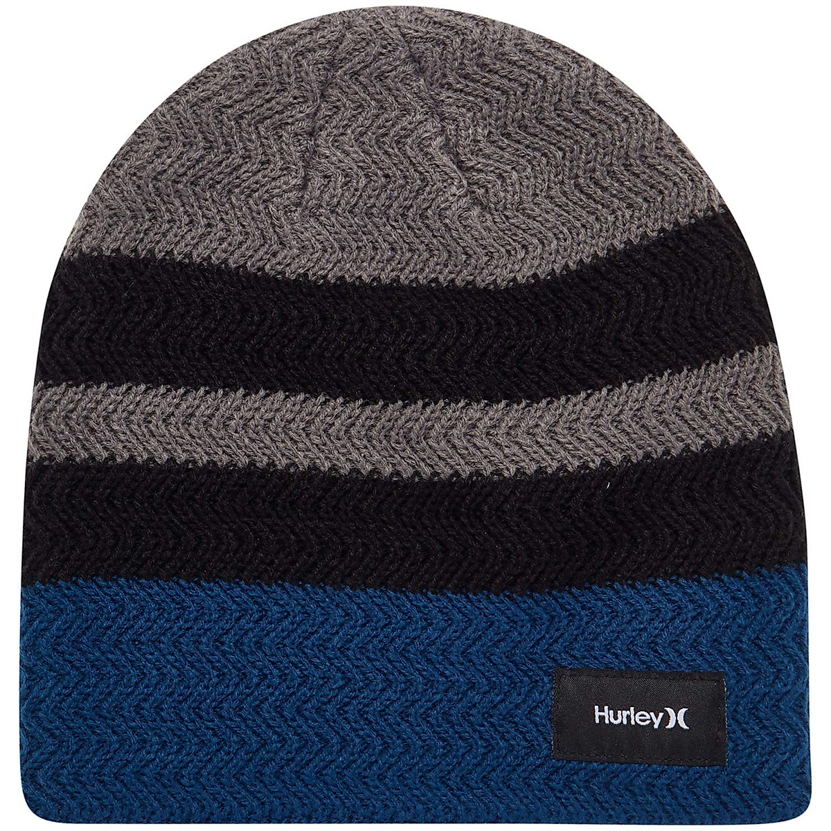 Hurley Men's Winter Hat - Loose Knit Marled Beanie, Navy
