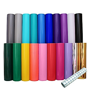 Deco65 10 Roll Bundle 10yr Permanent Craft Film 12 inch by 5 Foot Each roll (10 Roll Bundle)