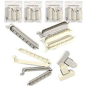 Plastic Sealing Clips Bag Clips for Food Snacks , Chip Clips Food Clips,1.6-3.2-4inch,Fresh-Keeping Clamp Sealer, Three Sizes and Two Colors(32PCS)