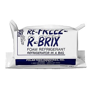 Polar Tech - RB 30 RB30 Re-Freez-R-Brix Foam Refrigerant Pack, 9" Length x 4" Width x 1-1/2" Thick (Case of 3)