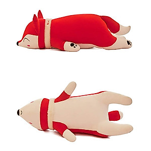 VSFNDB Stuffed Fox Animal Plush Toys 20 Inches Red Large Animal Stuffed Plushies Super Soft Cute Cuddly Pillow Cushion Stuff Dolls Birthday Xmas Gifts for Children Kids Boys Girls Room Decor, 20Inches