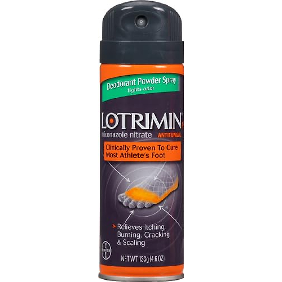 Lotrimin Af Miconazole Nitrate Deodorant Antifungal Powder Spray, 4.6 Ounce