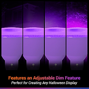Bluex Bulbs 2 Pack LED Par38 Flood Purple Light Bulb - 18W (120Watt Equivalent) - Dimmable - E26 Base LED Lights, Party Decoration, Porch, Home Lighting, Holiday Halloween Purple Flood Lights Bulb.