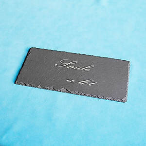 GHYTMTHOT 6 Pack 12 x 5.5 Inch Slate Cheese Board Slate Charcuterie Boards Slate Board, Individual Stone Plates for Cheese Meat Appetizers, Set of 6