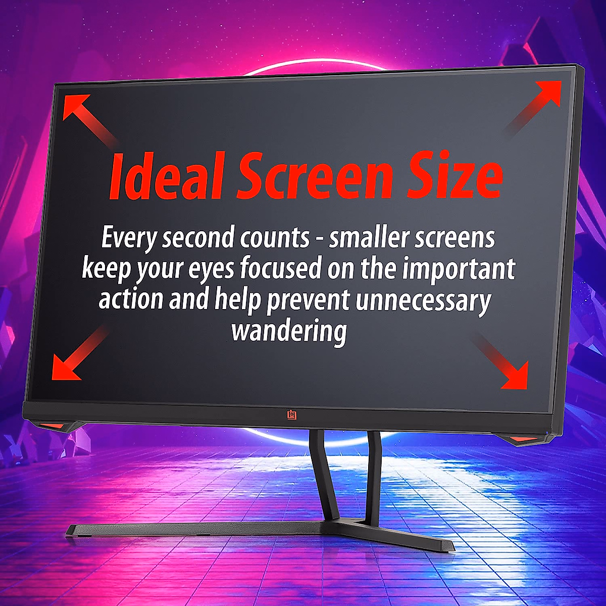 Deco Gear 25" Gaming Monitor, Fast IPS 1ms Panel with 144Hz Refresh Rate, 1920x1080 Full HD Resolution, Adaptive Sync, VESA Compatible - (Renewed)