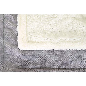 Sherpa Fleece Baby Blanket Reversible - Breathable Microfiber Plush Receiving Blanket- Great Throw Blanket for Cribs, Strollers, Baby Car Seat Travel, Indoor & Outdoor Use - 30” x 40”