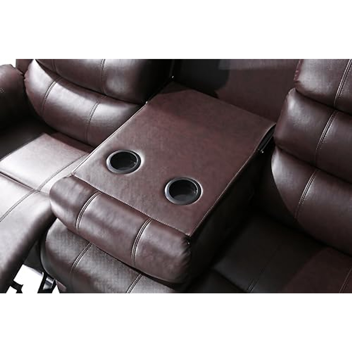 Kingway Inc Johnson Power Recliner Sectional Sofa, Brown