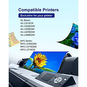 TN227 TN-227BK/C/M/Y High Yield 4 Pack Toner Cartridge Replacement for Brother TN227 TN223 TN 227 Compatible with MFC-L3770CDW HL-L3290CDW HL-L3270CDW MFC-L3710C HL-L3210CW