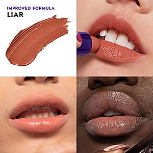 URBAN DECAY Vice Hydrating Lipstick (Liar - Medium Neutral Nude - Cream Finish), Creamy Formula, Moisturizing Lip Color with Aloe Vera & Avocado Oil, Vegan, Cruelty-free - 0.11 oz