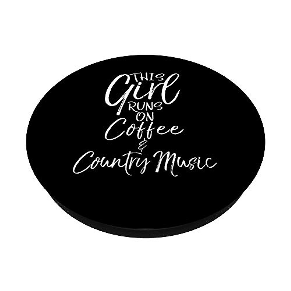 Cute Country Gift This Girl Runs on Coffee & Country Music PopSockets PopGrip: Swappable Grip for Phones & Tablets