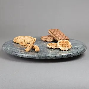 Creative Home Natural Green Marble Lazy Susan, 12" Diameter