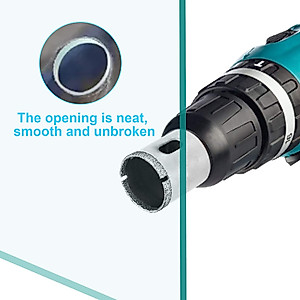 Diamond Hole Saw Drill Bits Set Kit for Ceramic, Premium Glass Drill Bit for Bottles,Pots, Marble, Granite Stone, Tile Cutting 0.23 Inch - 2 Inch（6mm - 50mm）YLYL, 15 Pcs