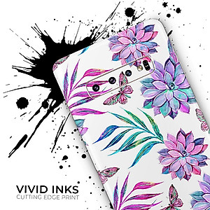 DesignSkinz Watercolor Succulent Bloom V17 Protective Vinyl Decal Wrap Skin Cover Compatible with The Samsung Galaxy S20 (Screen Trim & Back Glass Skin)