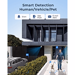 REOLINK 12MP Security Camera System Commercial, 8pcs H.265 12MP PoE Security Cameras Wired Outdoor, Person Vehicle Pet Detection, Spotlight Color Night Vision, 16CH NVR 4TB HDD, RLK16-1200B8-A