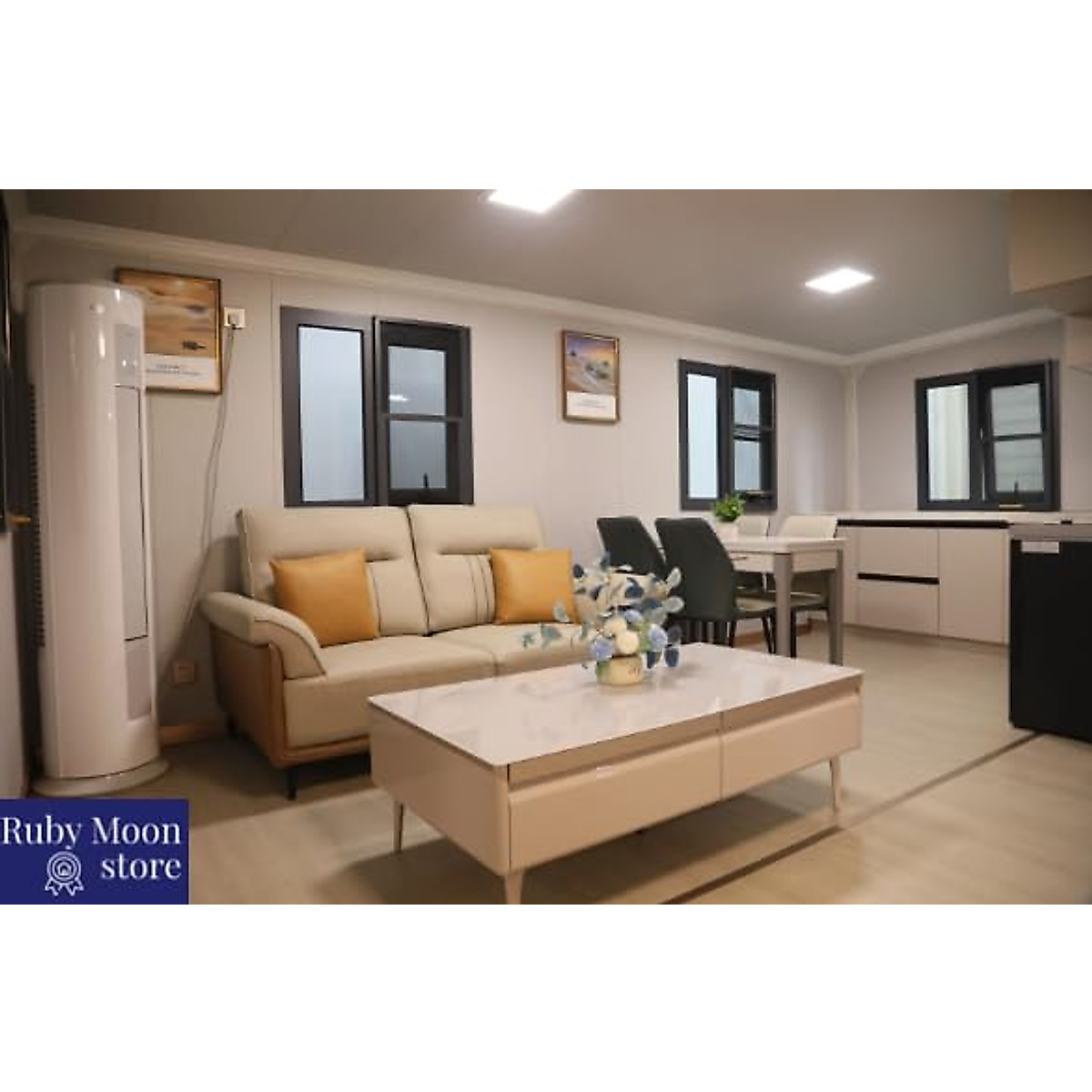 40ft House with Luxury Design, with 3 Bedroom, 1 Living Room, 1 Full Equiped Bathroom and Kitchen,Prefabricated Container House for Adults Living, Foldable Mobile Home Easy Setup & Move