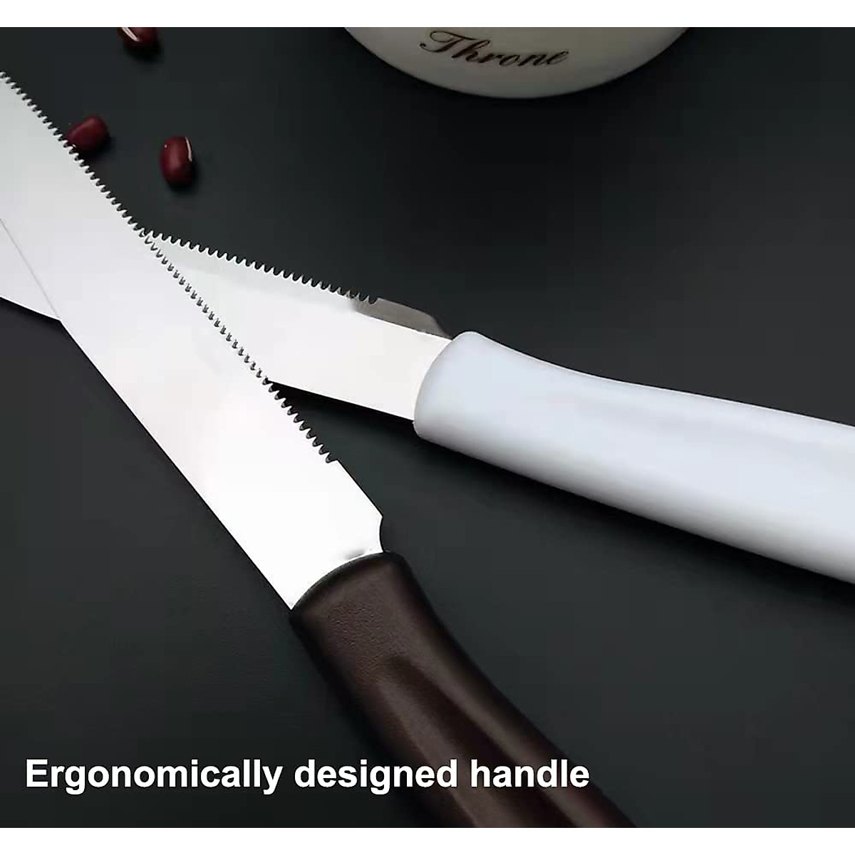 Classic 6-Piece Utility Knife Set, 4-Inch Paring Knife Pairing Knives Serrated Blade, Round Tip (6Pcs)