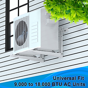 Air Jade Mini Split Bracket with Cross Bar, Heavy Duty Foldable Wall Mounting Bracket for Ductless Mini Split Air Conditioner Heat Pump Systems, 9000 to 18000 BTU, 280 lbs
