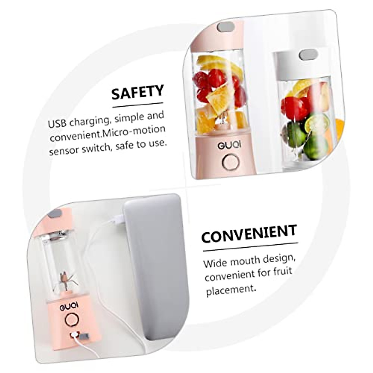 Portable Juicer Electric Fruit Vegetable Squeezer personal blender shakes portable blender juicer cup mini mixer electric cup charging mode mixing bottle travel re-usable