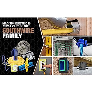 Southwire MSBST250 Smart, Shark Tooth Integrated Fixture and Ceiling Electrical Box w/Hole Saw, Supports 6 lb, Gray