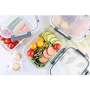 Prime Cook Glass Food Container/storage In Rectangle 3 Pieces Set