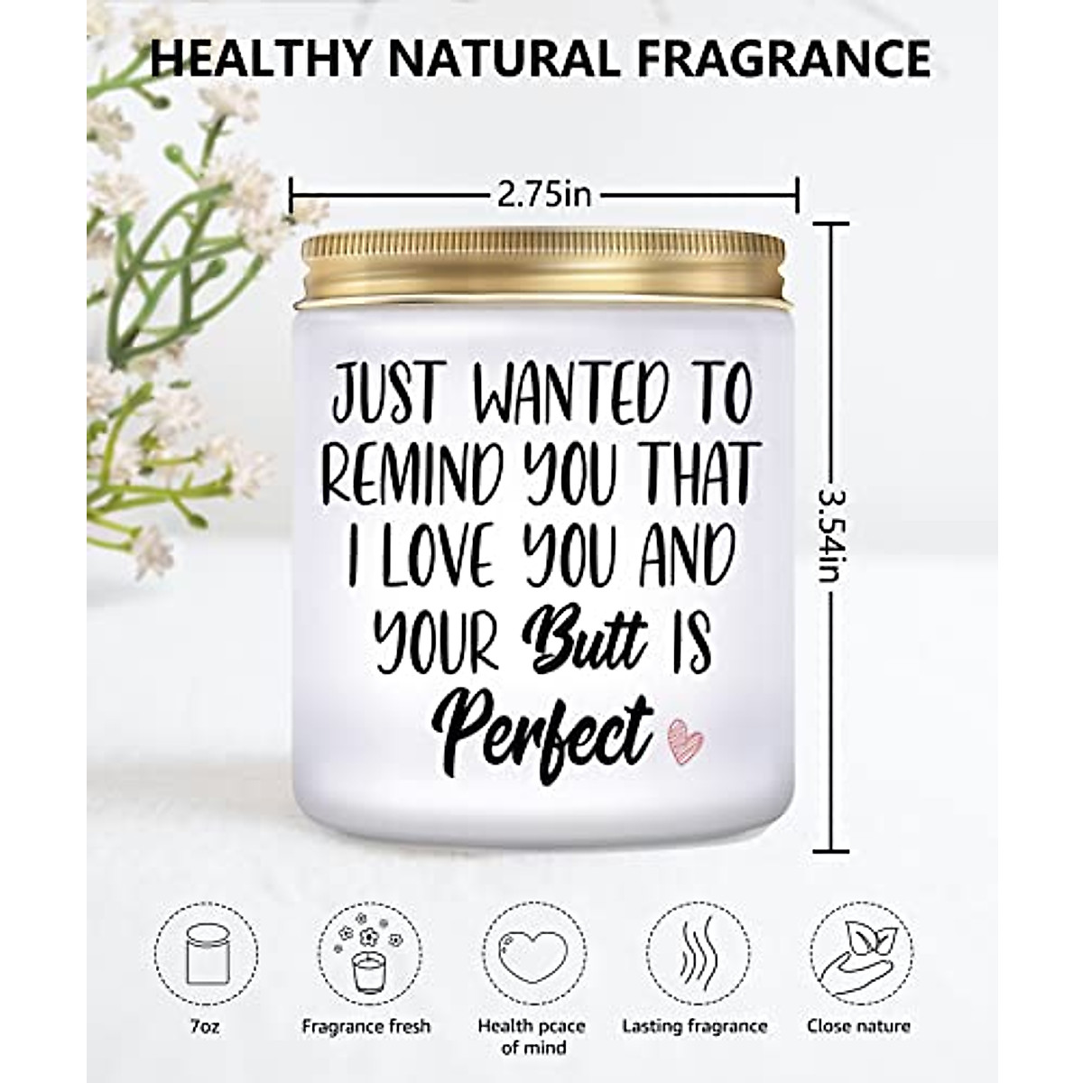 Gift for Her- Funny Valentine Gifts for Girlfriend, Wife- Birthday Gifts for Him, Boyfriend, Husband- I Love You Gifts, Romantic Anniversary, Christmas Gifts for Her, Lavender Scented Candles (7oz)