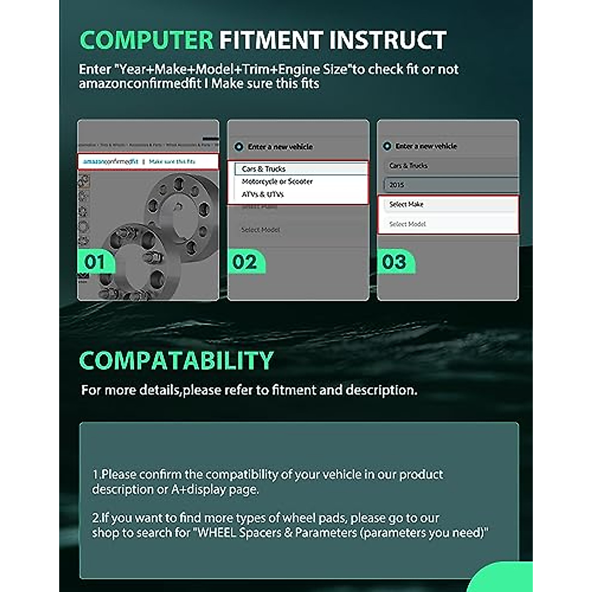 SCITOO 4X 8x170 2 inch Wheel Spacers 8x170mm 8 Lug 14x1.5 Studs 130mm Compatible with for F-250 for F-350 Super Duty