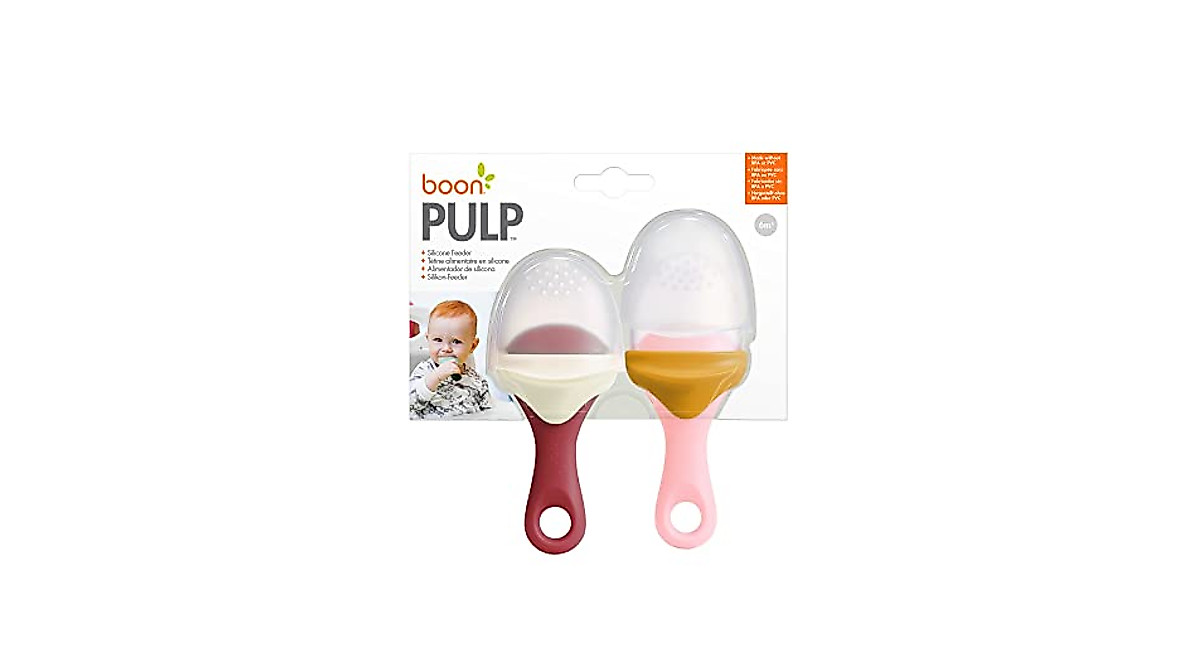 Boon PULP Silicone Baby Feeder for Self-Feeding & Teething Relief