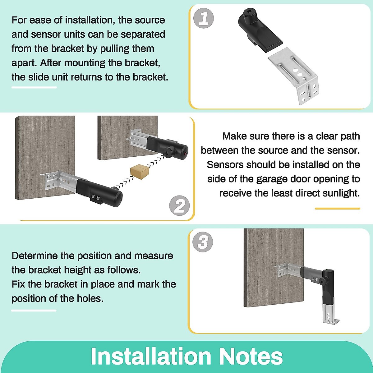 GSTB-R STB-BL Safety Sensors, Replacement for genie/overhead garage door sensors, Compatible with genie/overhead Garage Door openers Made After 1993, Item includes Two Sensors (receiving&sending)