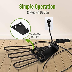 NutriChef Upgraded NutriChef Premium BBQ Grill Starter, Fire Ignition, Reusable Electric Charcoal Starter, Campfire, Fireplace, Outdoor Cooking Equipment - 600 Watt, Black (PKCHALT5)