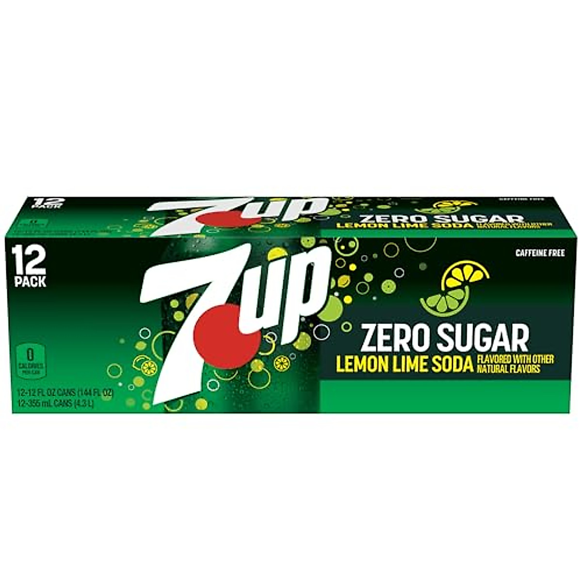 Zero Sugar 7-Up Soda, 12 Oz., Pack of 12