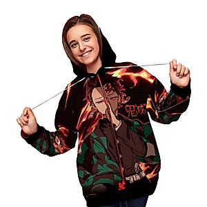 xinsheng kids anime Slayer casual 3D printed pullover toddler spring and autumn hoodie sweatshirt (style 11, 8-9)…