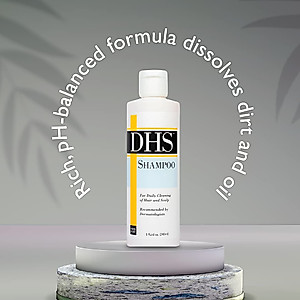 DHS Regular Scalp Shampoo 8 oz - Daily Hair Cleansing, pH Balanced Formula, Dissolves Dirt and Oil, Gentle Deep Clean with a Light, Fresh Scent (Pack of 1)