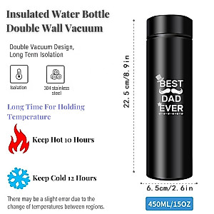 Wedding Engagement Gifts for Her/Him - Valentines Anniversary Christmas Couples Gift Set, 15oz Travel Vacuum Tumbler For Husband Wife - Insulated Bottle Gift For Bride Groom (Best Dad & Best Mom）