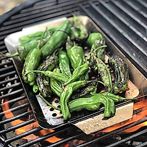 Yukon Glory 3-Piece Mini Grill Baskets for Outdoor Grill, Includes Bonus Scrubbing Pads, Grilling Accessories for All Grills & Smokers - Grilling Gifts for Men