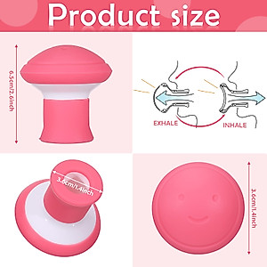 4 Pieces Double Chin Exerciser Face Exerciser Double Chin Breathing Device Face Neck Toning Exerciser Face Slimming Trainer Tool for Women Lift Skin Slim and Tone Face, Helps Reduce Stress