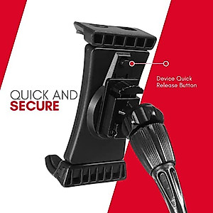 Cup Holder Tablet Mount, Macally iPad Cup Holder Car Mount - 12" Flexible Gooseneck iPad Car Mount - Tablet Holder for Truck, Car, and Vehicle - iPad Stand for Car - For Pro / Air / Mini, Smartphones