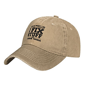 I Fix Stuff and I Know Things Hat I Fix Stuff Hat Cool Stuff Hat for Men Funny