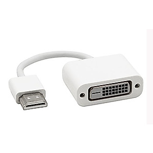 zdyCGTime DVI 24+1 to HDMI Adapter Cable,HDMI Male to DVI 24+1 Female Converter Cable for HD TV, Plasma, DVD and Projector.(white/13CM/5 in)